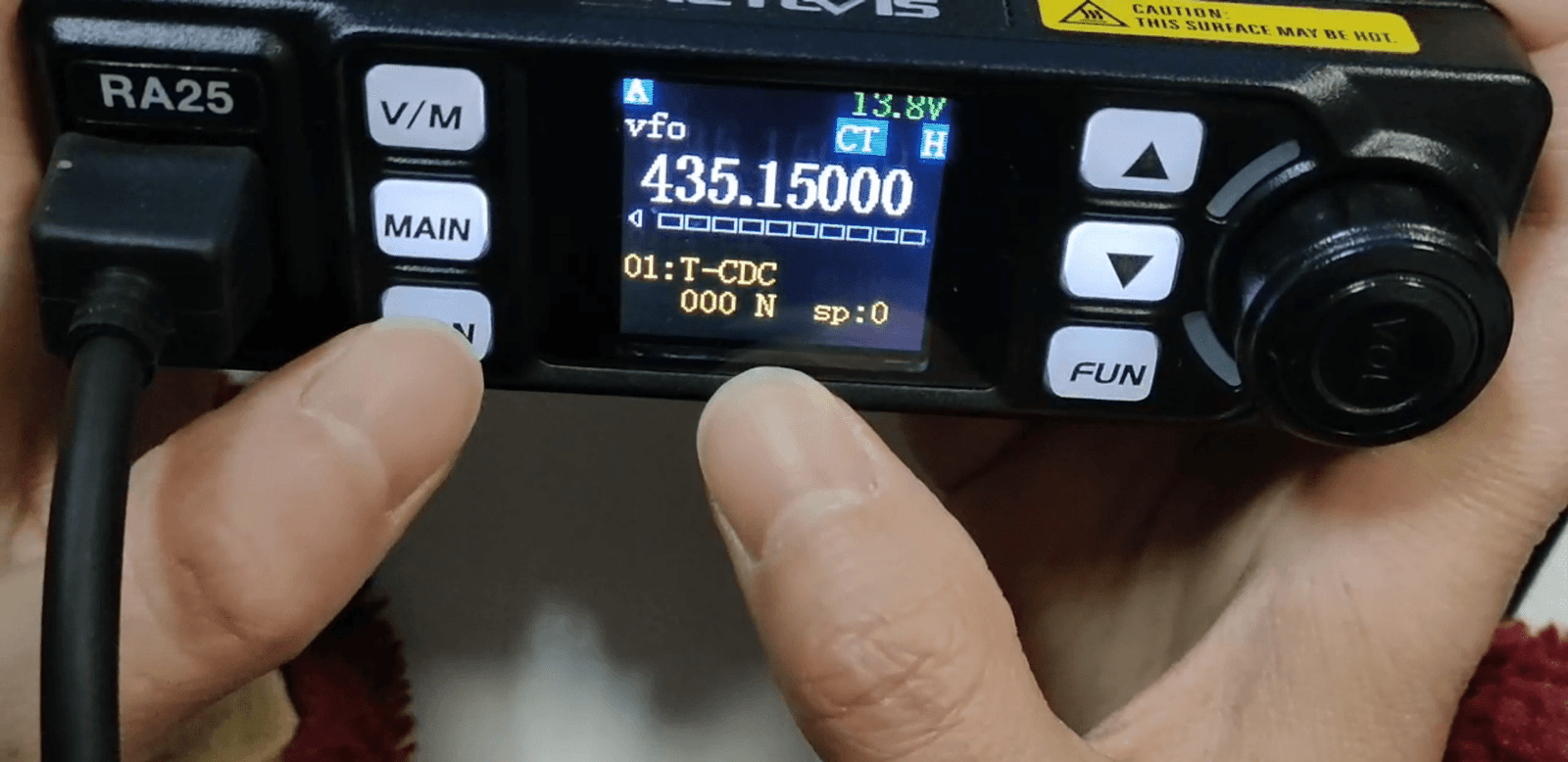 How to switch the CTCSS/DCS tones on RA25 radio - Two Way Radio Community